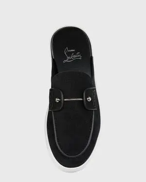 CHRISTIAN LOUBOUTIN Chanme Donna Leather Boat Shoe Mules