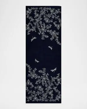 Janavi The Nectar Thief Wool Scarf - Navy