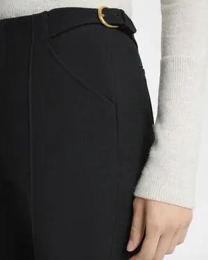 Chloé Pintuck Skinny-leg Capri Trousers - Black