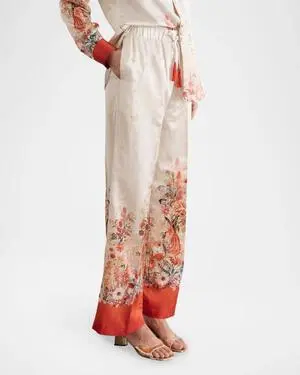 AQUA BLU AUSTRALIA Lexi Floral Drawstring Pants