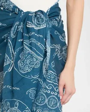 ALEMAIS Lucky Cotton Pareo Coverup - Blue