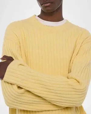Helmut Lang Apos;s Rib-knit Wool Sweater - Sunlight