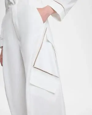 Alaïa Lace-inset Barrel-leg Cargo Pants