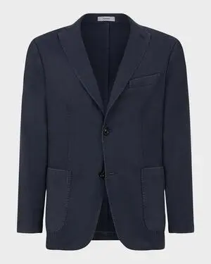 Boglioli Apos;s Wool European Fit K-jacket - Navy