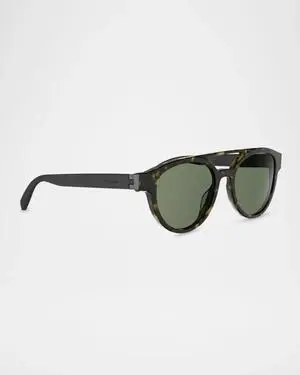 BVLGARI Apos;s Aluminum 54mm Round Sunglasses - Dark Havan