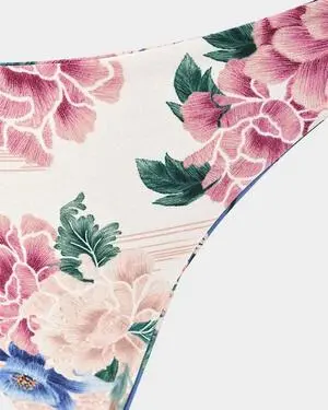Agua Bendita Radical Sunrise Ilu Reversible Floral Bikini Bottoms - Multicolor