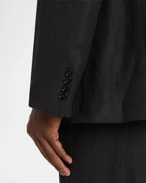 Ralph Lauren Purple Label Apos;s Kent Hand-tailored Silk-linen Tuxedo - Black