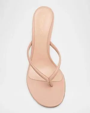 GIANVITO ROSSI 70mm Nappa Leather Thong Sandals - Peach
