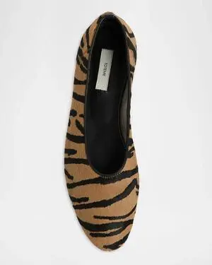 TOTEME Printed Pony Hair Ballerina Flats - Tiger