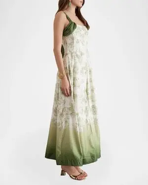 AQUA BLU AUSTRALIA Delphine Toile Maxi Dress