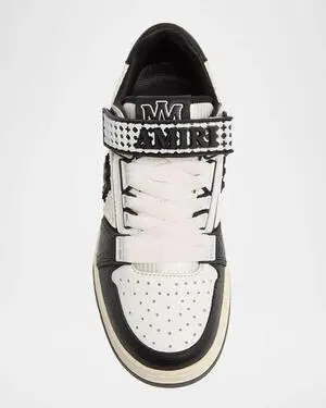 Amiri Apos;s Ma Skyline Mesh And Leather Low-top Sneakers - Black