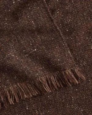 Ralph Lauren Wool-blend Donegal Tweed Fringe Scarf - Brown