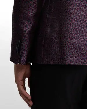Giorgio Armani Apos;s Jacquard Shawl Blazer - Multi