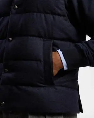 Ralph Lauren Apos;s Harwick Cashmere-blend Down Vest - Navy