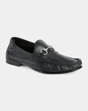 Gucci Apos;s Lugano Leather Loafers - Black