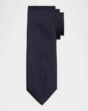 TOM FORD Apos;s Textured Tonal Jacquard Linen Tie - Navy