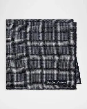 Ralph Lauren Purple Label Apos;s Plaid Cashmere-silk Pocket Square - Multi