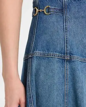 Ulla Johnson Brigette Denim Midi Skirt