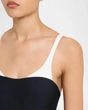 Simkhai Char Colorblock One-piece Swimsuit - Black Mult