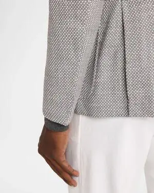 Isaia Apos;s Solid Textured Single-breasted Sport Coat - Light Grey