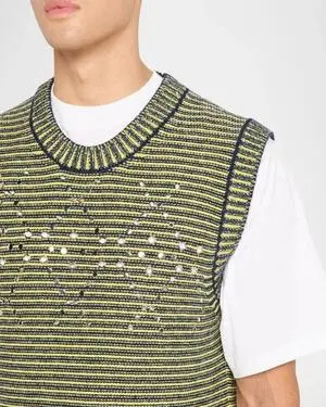 Marni Apos;s Eyelet-trim Sweater Vest - Deep/blue