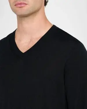 TOM FORD Apos;s V-neck Wool-silk Sweater - Black