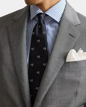 Ralph Lauren Apos;s Cocktail-patterned Silk Repp Tie - Navy