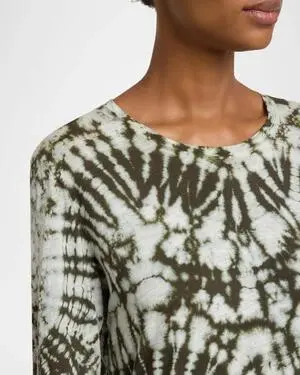 Proenza Schouler Mia Long-sleeve Tie Dye Top - Caper Mult
