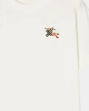 Burberry Frankie Check Cotton T-shirt - Chalky