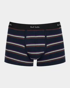 Paul Smith Apos;s Kyle Striped Stretch-cotton Boxer Brief - Navy