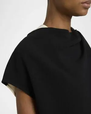 Proenza Schouler Elsa Draped Matte Crepe Top