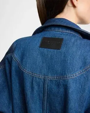 Givenchy Paneled Denim Bomber Jacket - Medium Blu