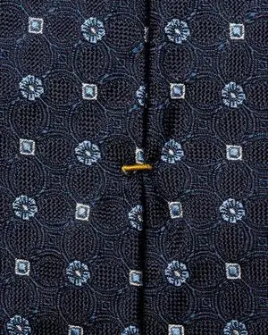 Eton Apos;s Floral-medallion Silk Jacquard Tie - Navy