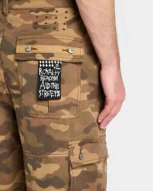 Ksubi Apos;s Troop Camo-print Cargo Shorts - Tan