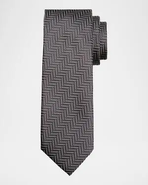 TOM FORD Apos;s Linen Polka Dot Tie - Anthracite