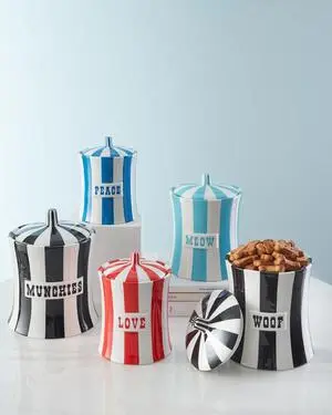 Jonathan Adler Vice Woof Canister - Black