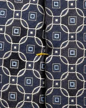 Eton Apos;s Maxi-medallion Silk Jacquard Tie - Navy