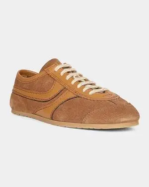 Dries Van Noten Round-toe Suede Low-top Sneakers
