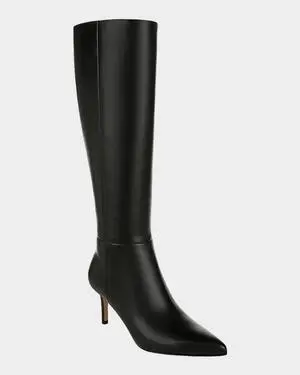 Veronica Beard 70mm Lisa Leather Knee-high Boots