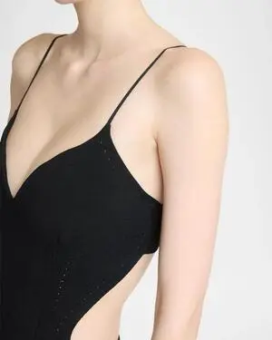 Givenchy Sleeveless Pointelle Knit Waist-cutout Midi Dress