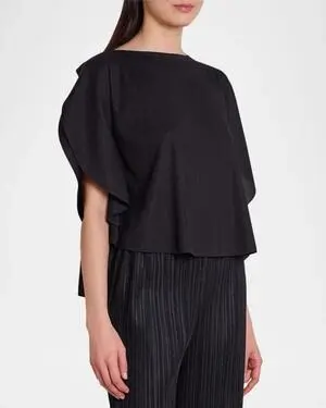 Issey Miyake A-poc Pleats Slice Top - Black