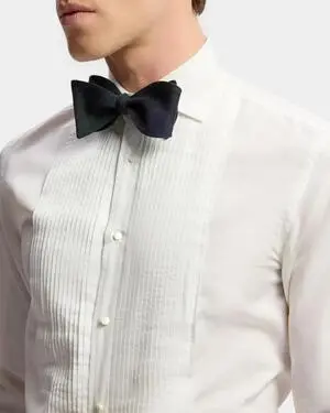 Ralph Lauren Purple Label Apos;s Plaid-print Cashmere-silk Bow Tie - Blue Multi