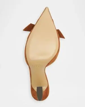 ALEXANDRE BIRMAN 85mm Clarita Suede Slingback Pumps