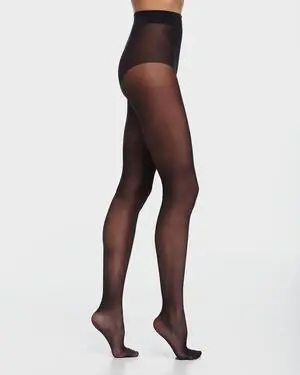 Wolford Pure 10 Semisheer Tights - Black