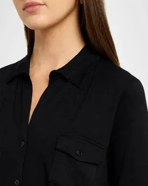 Majestic Filatures Soft Touch Elbow-sleeve Shirt