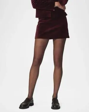JOE & APOS;S JEANS The Velveteen Mini Skirt - Cabernet