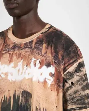 Acne Studios Apos;s Eresa Cave Distressed T-shirt - Black/rust