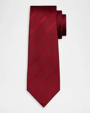 Kiton Apos;s Tonal Stripe Jacquard Silk 7-fold Tie - Assorted
