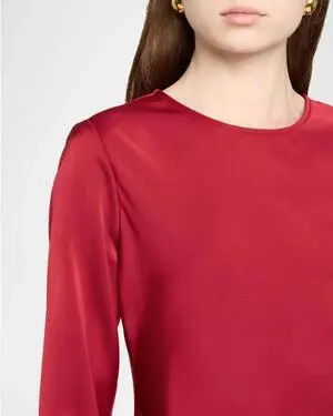 Emporio Armani Long-sleeve Techno Twill Maxi Dress