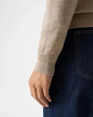 Eton Apos;s Merino Full-zip Knit Cardigan - 33 Beige
